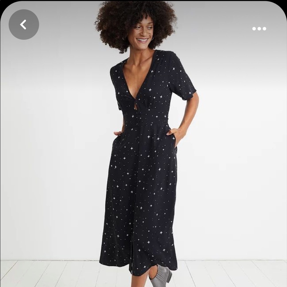 Isabella Dress In Starry Night Black - Gem